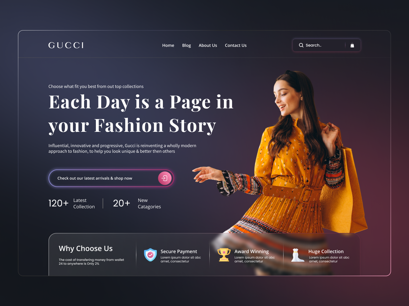 Clothing Store Web UI for Gucci by Mehedi Hasan 🏆 on Dribbble