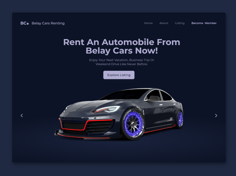 Belay Car Rental UI Design by Baki Web Dev on Dribbble