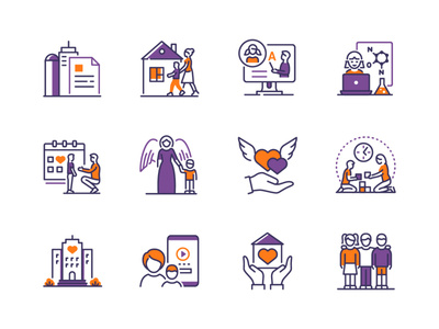 Children's Home icons by Boyko on Dribbble