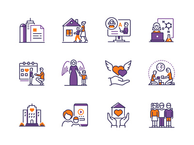 Children's Home icons by Boyko on Dribbble