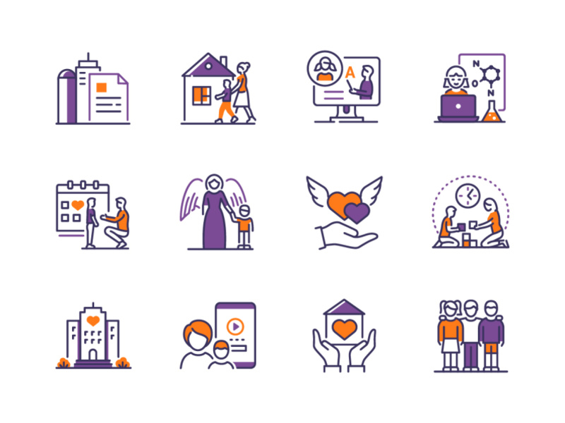 Children's Home icons by Boyko on Dribbble