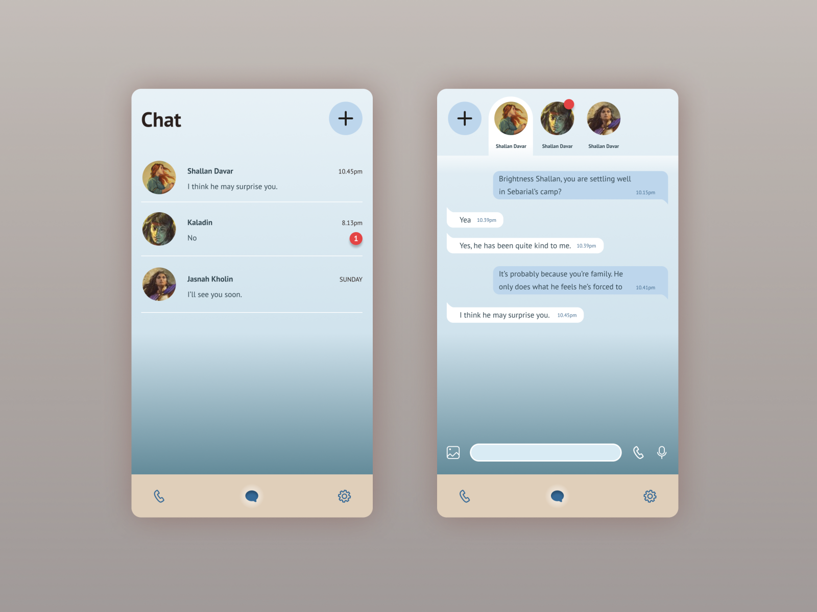 Shard Chat | Daily UI Challenge 013 (Direct Messaging) by Anoopa John ...