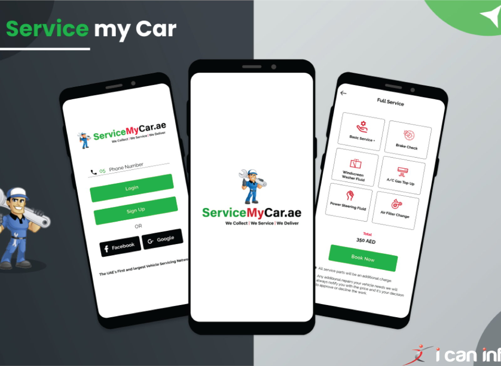 Service My Car App Design | Mobile App UI Design by I Can Infotech on ...