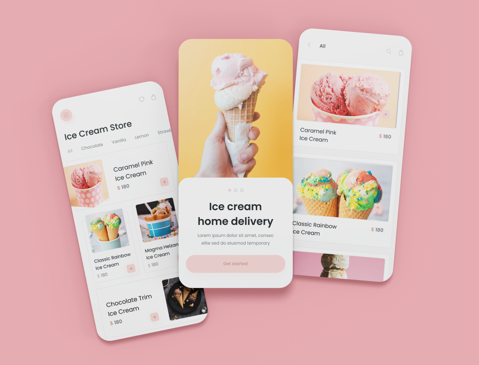 Ice Cream Store App UI Design | Mobile App UI Design by I Can Infotech ...