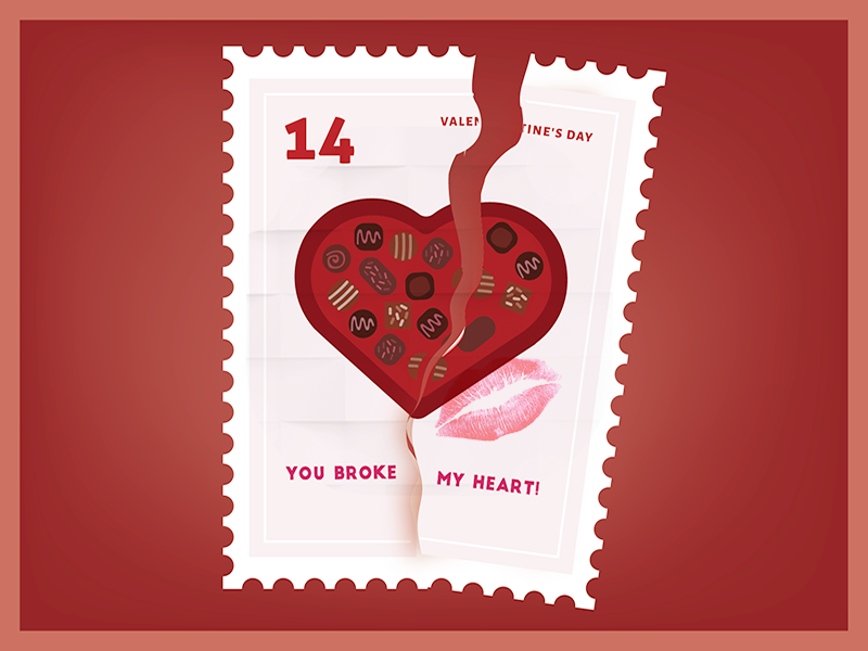 The Break Up Stamp by Caroline Staniski on Dribbble