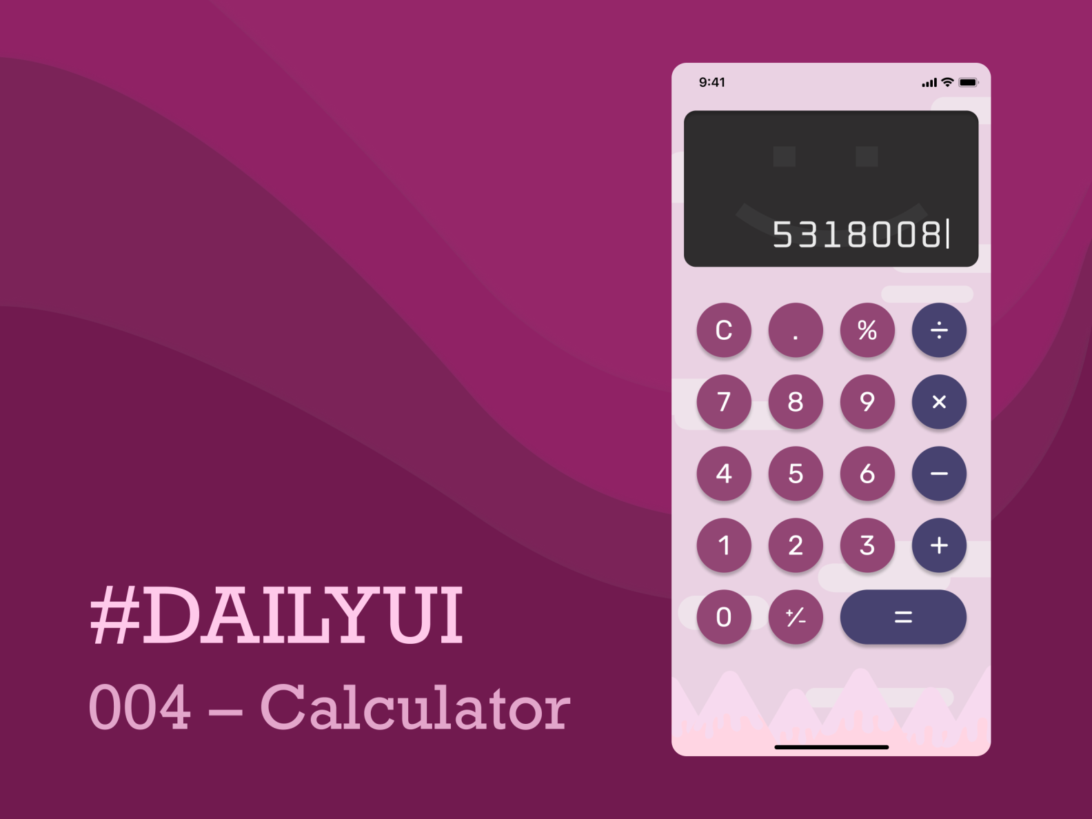 Daily UI 004: Calculator by Ariel Dawn Matheson on Dribbble
