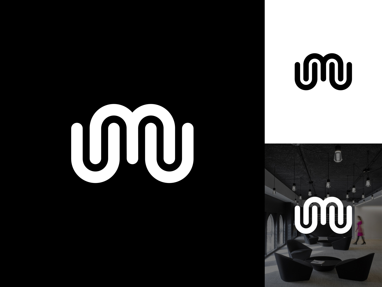 umu monogram lettermark logo design by abdus salam on Dribbble