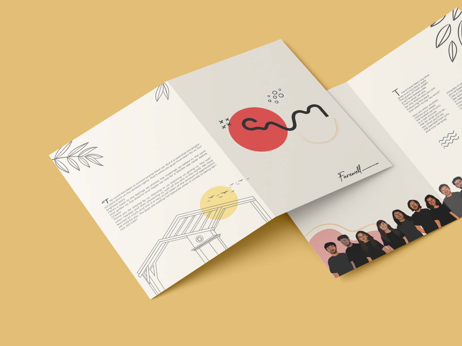 Foldable Card Design - SRIJAN farwell by Aryan Sehgal on Dribbble