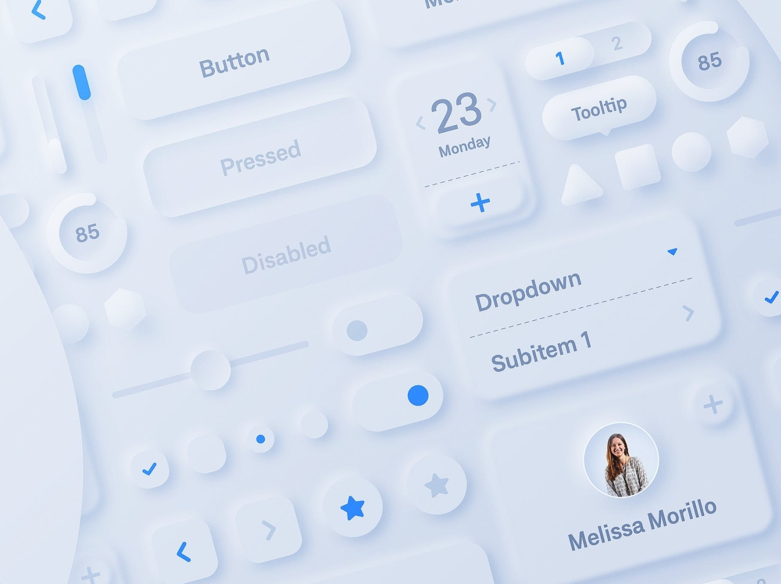 Neumorphic UI Kit by Deck Genius on Dribbble