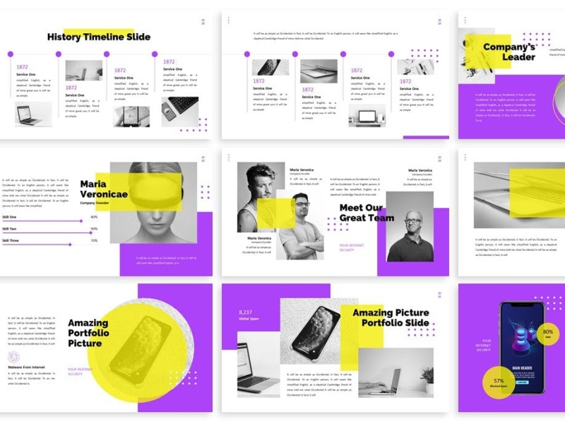 Secnet - Internet Security Powerpoint Template by Template Genius on Dribbble