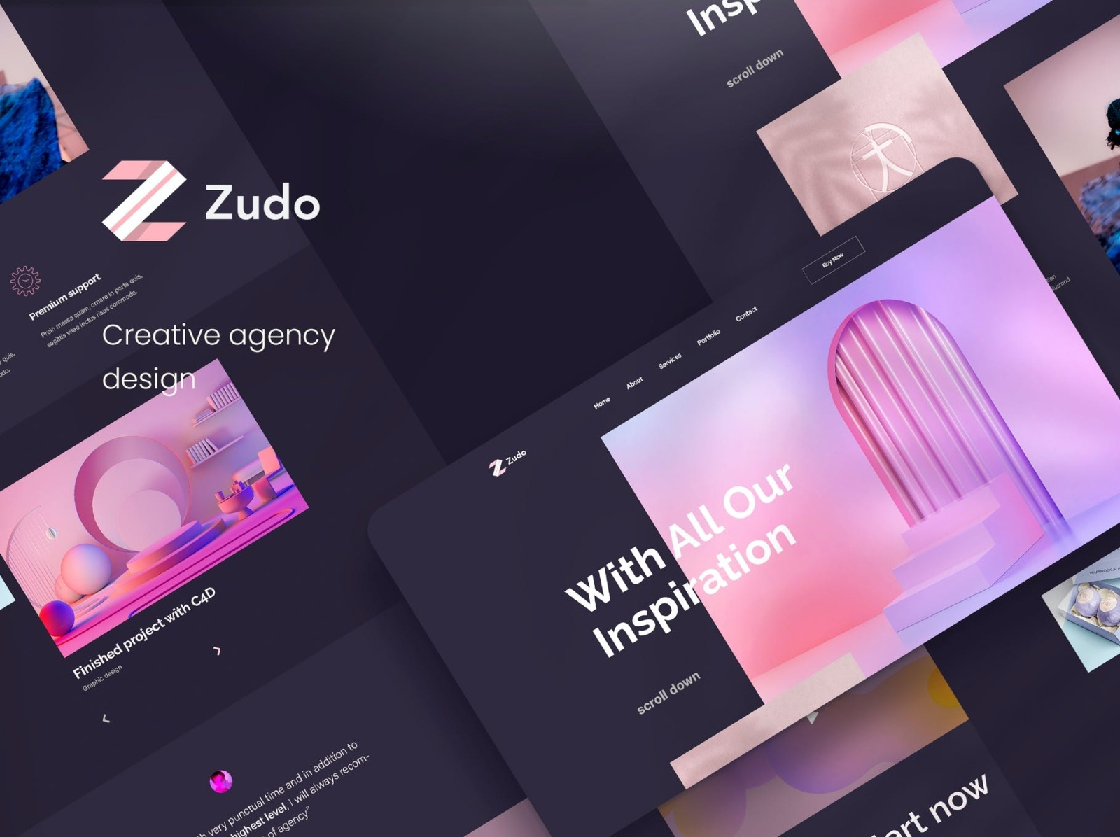 Zudo Creative Agency PSD Template by SlideMaster on Dribbble