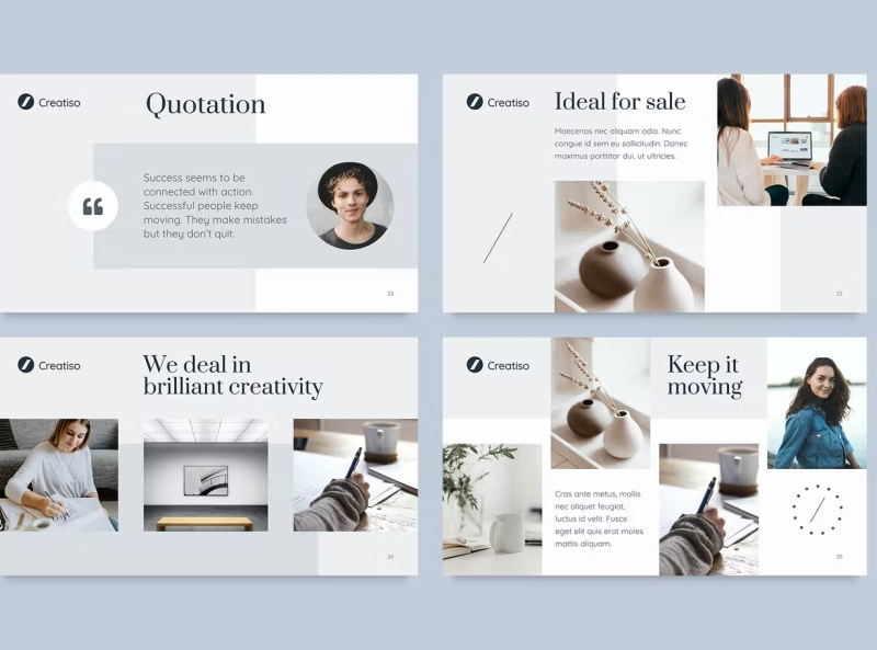 Free Simple Minimal Presentation Template by SlideMaster on Dribbble