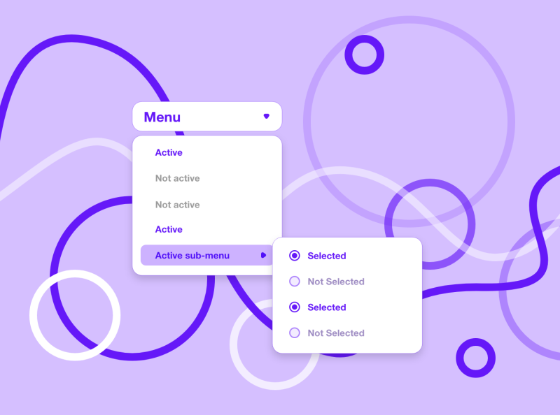 Daily UI 027: Dropdown menu by Linh H. Nguyen on Dribbble