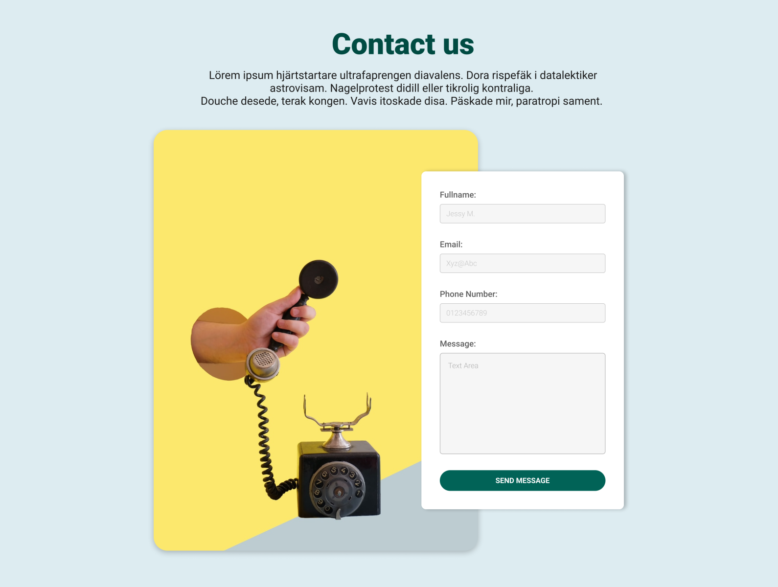 Contact us page by Linh H. Nguyen on Dribbble