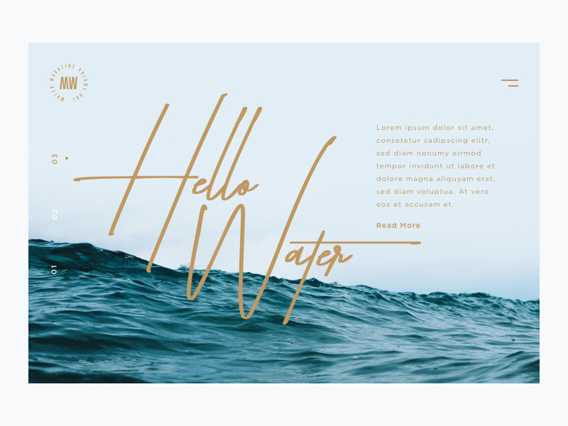 Hello Water by Oliver Gareis on Dribbble