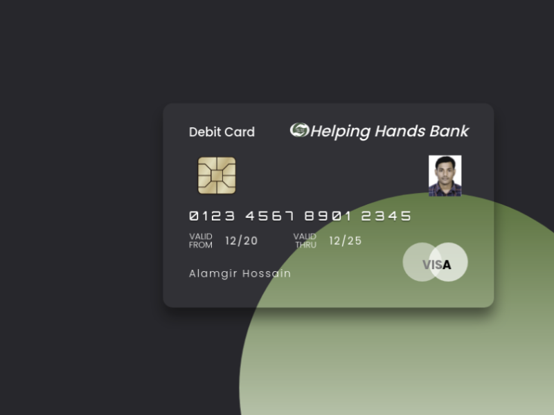 debit card by Alamgir Hossain on Dribbble