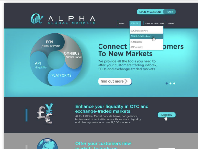 Alpha Global Markets Web Design by QED on Dribbble