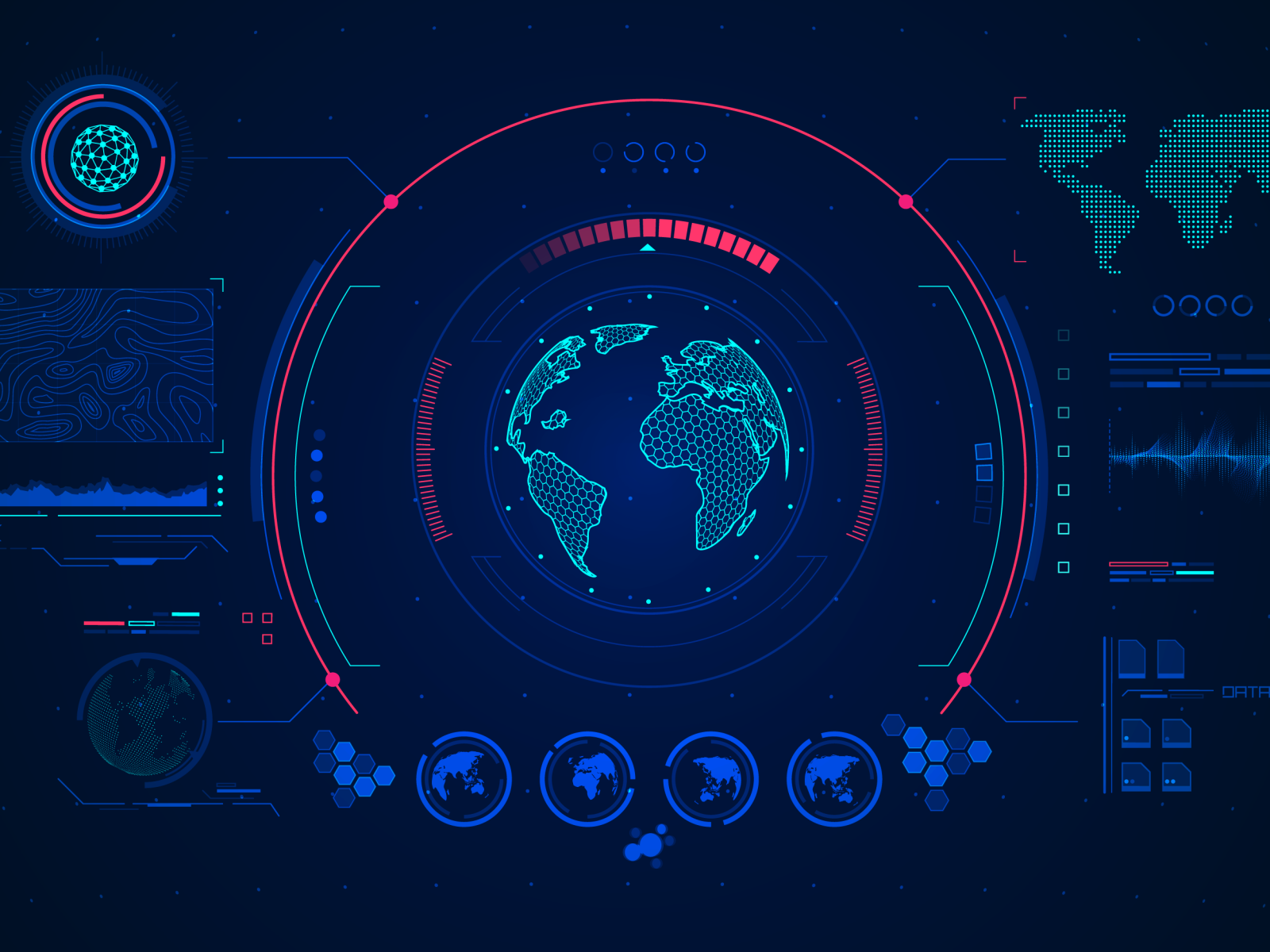 Cyber security one pane control dashboard by Art Tawangar on Dribbble
