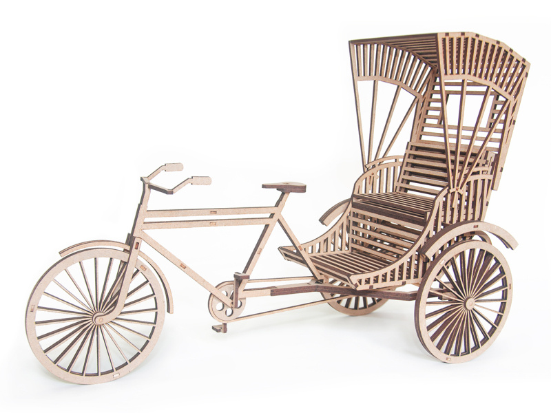 Cycle Rickshaw 3D Puzzle by Zubin Jhaveri on Dribbble