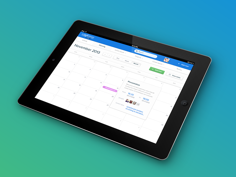 IPad Calendar By Pieter Van Est On Dribbble