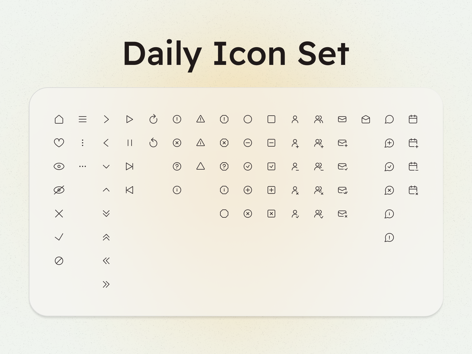 Daily UI Icon Set by Ioann De on Dribbble