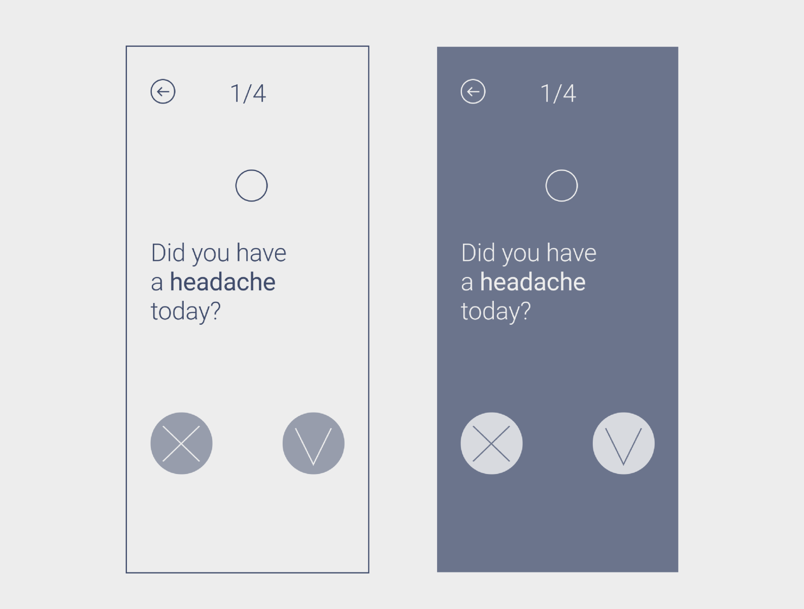 Light and Dark Themes for Headache Tracker App by Kseniia Puzrova on ...