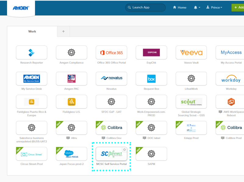 SC-Connect App listed in Amgen Apps by Prince Rajan on Dribbble