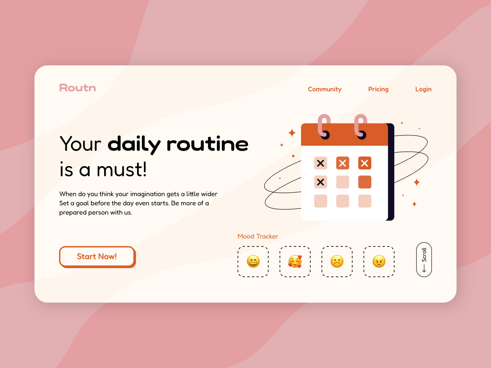 Routn - Daily Routine & Selfcare Landing Page by Syaqiya Aranya for ...