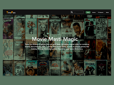 Movie Website: Landing Page by Tapesh Patel on Dribbble