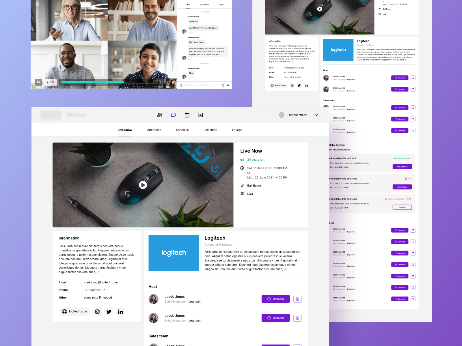 Event profile page by Nur Asyrof Muhammad on Dribbble