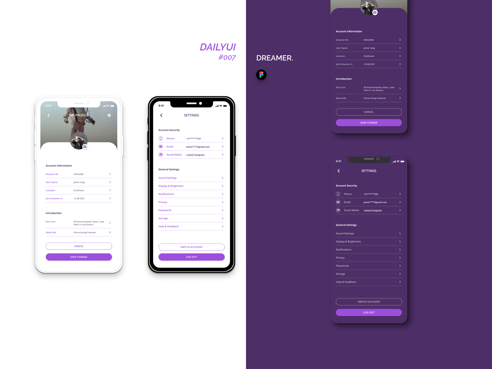 Daily UI #007 Settings by Jamie Yang on Dribbble