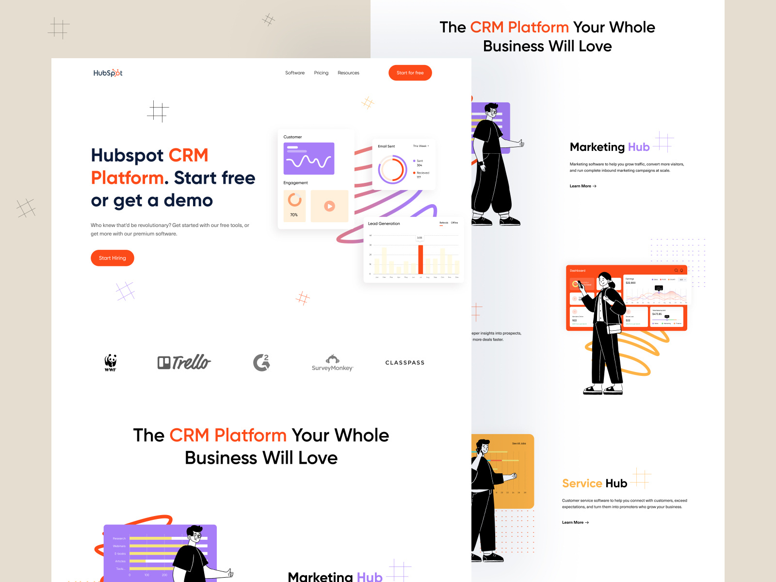 Hubspot Website Redesign | CRM Landing Page by Syed Reyad on Dribbble
