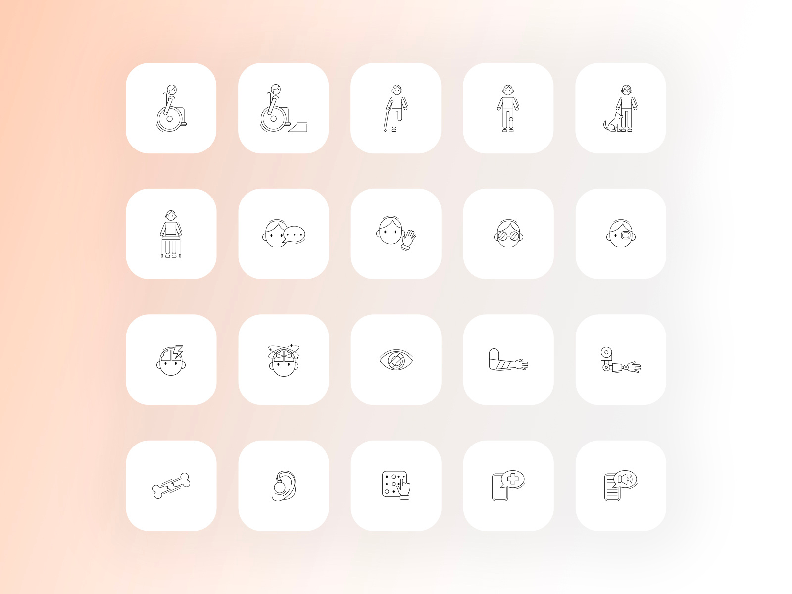 Disability - Free Icon Set by Izabela Bednarz for Sintra Design on Dribbble