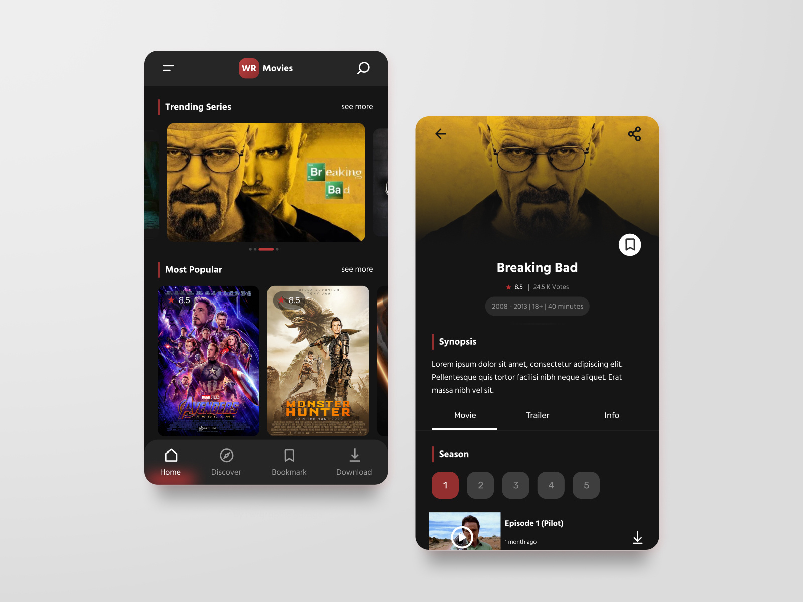 Movie Streaming Apps Concept by Muhammad Wildan Syakir on Dribbble