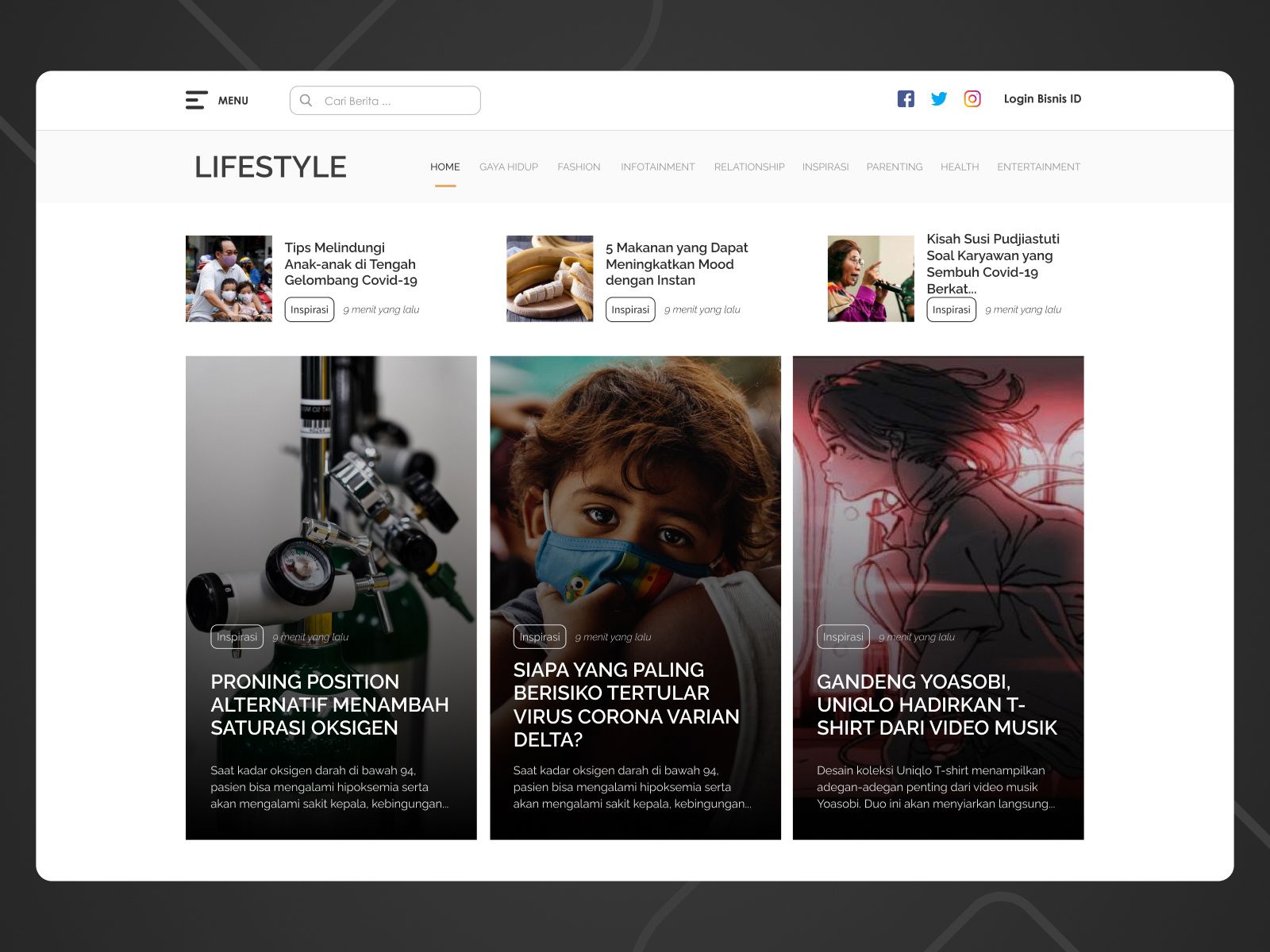 Online News Portal Page by Muhammad Wildan Syakir on Dribbble