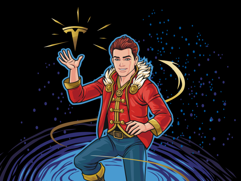 Tesla Character logo by Benkong Studio on Dribbble