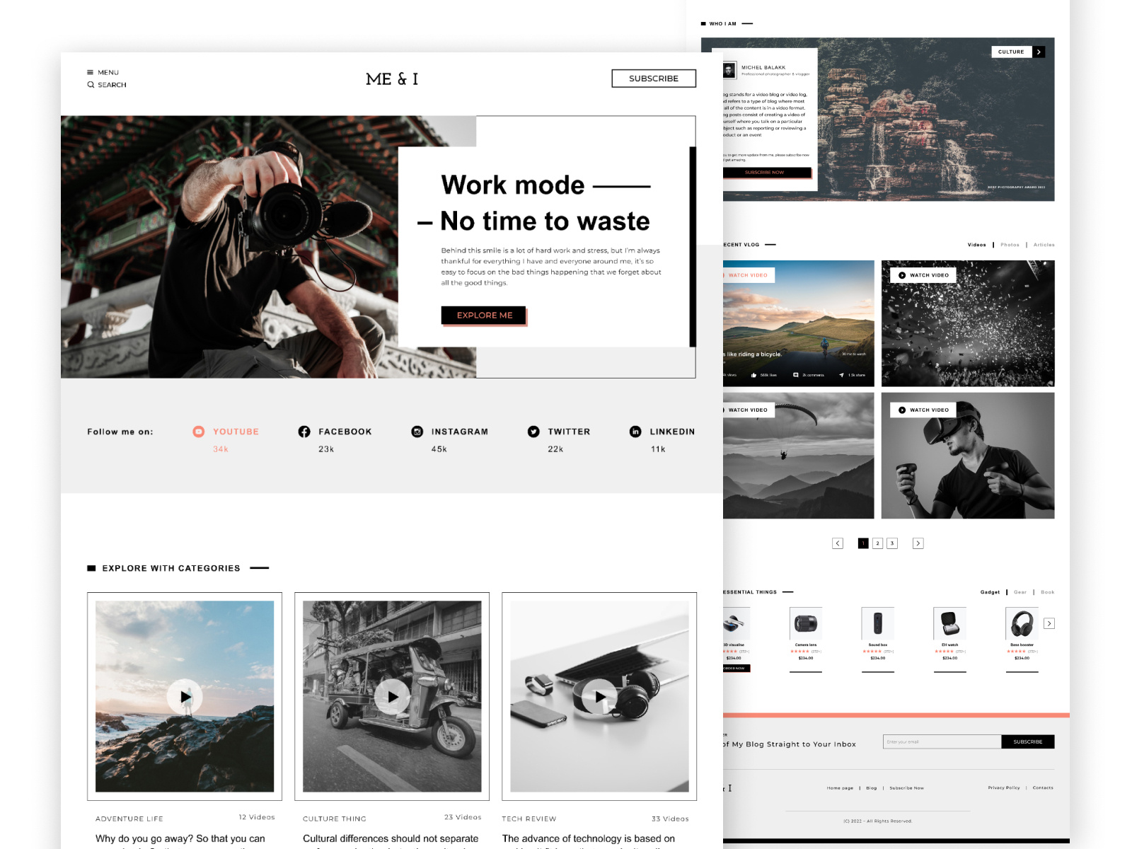 Personal Blog Website Design by Design Dude on Dribbble