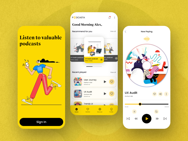 Podcast App Screen by Design Dude on Dribbble