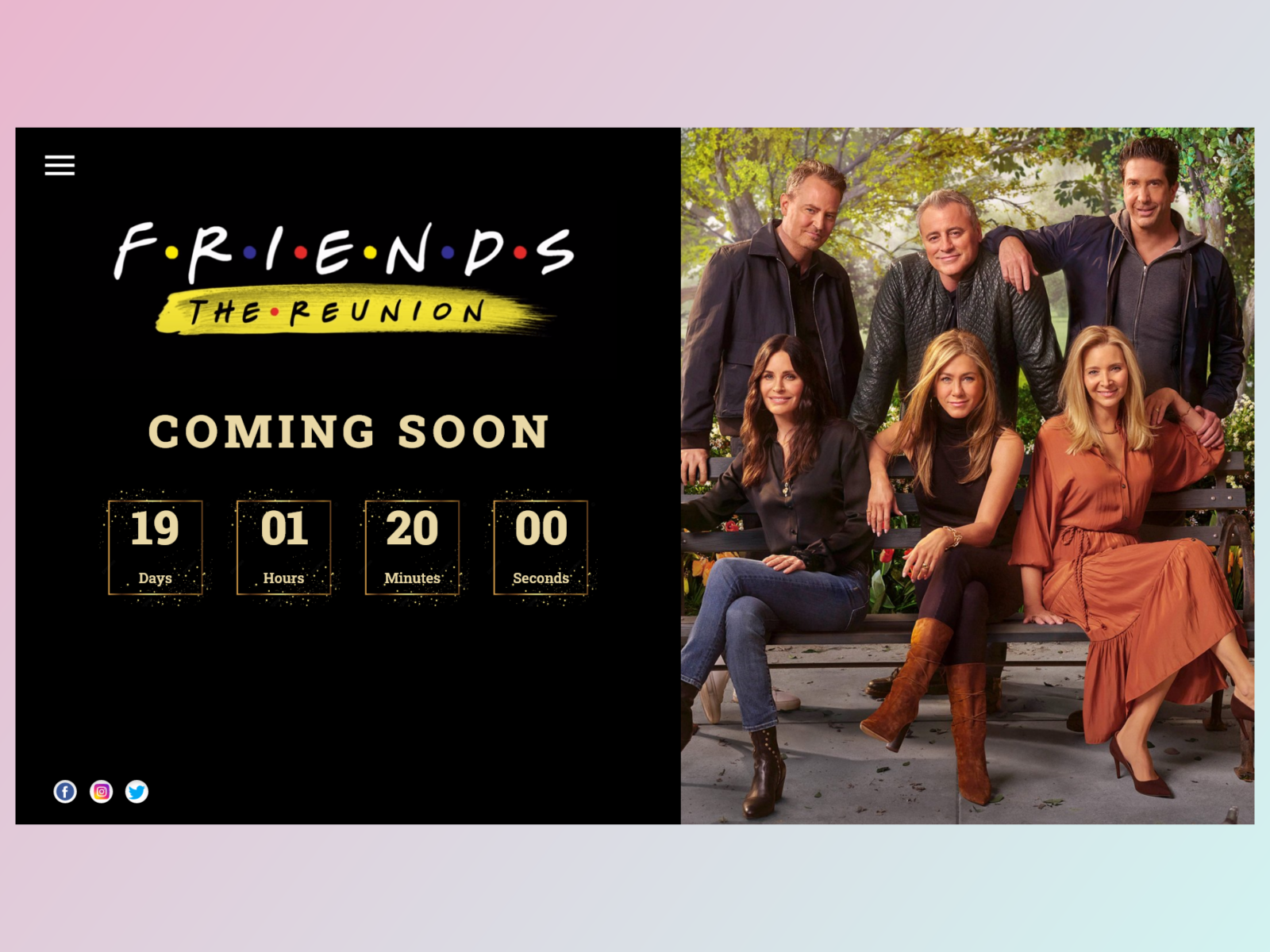 Countdown Timer Design #Friends by Smruti Mankad on Dribbble