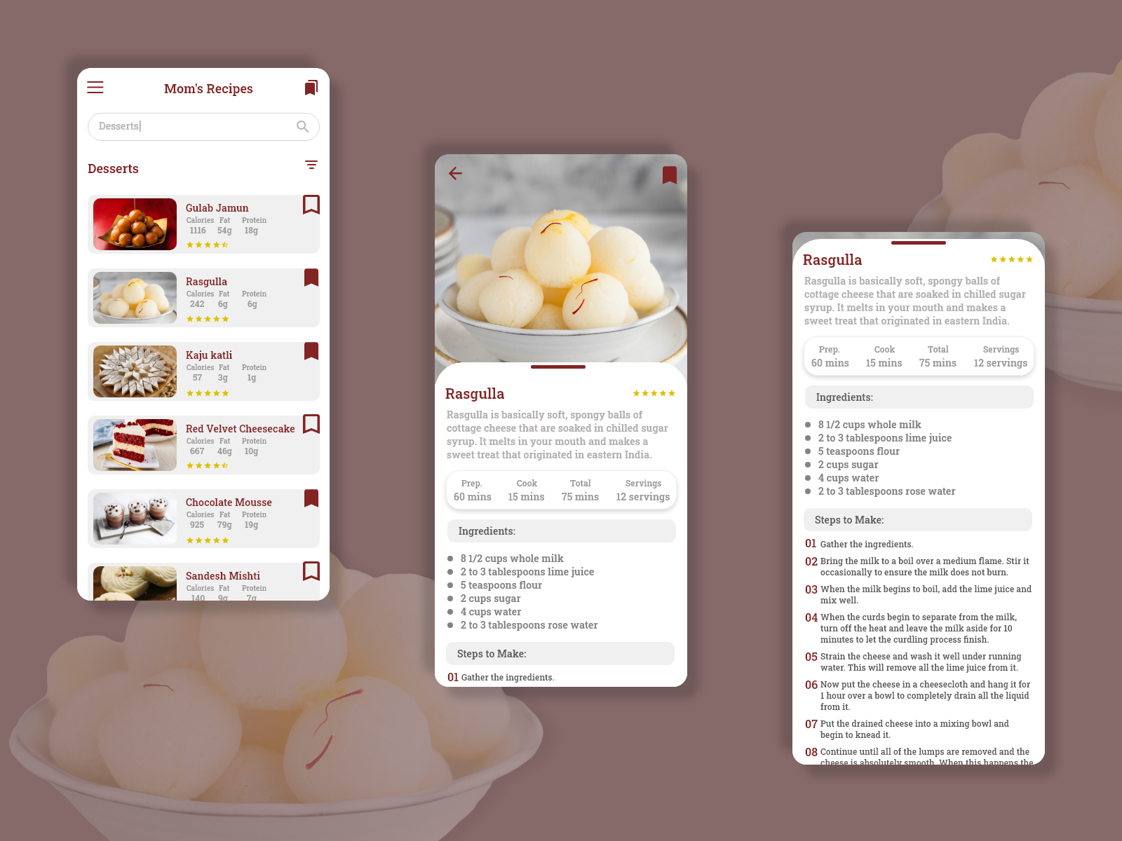 Recipe UI by Smruti Mankad on Dribbble