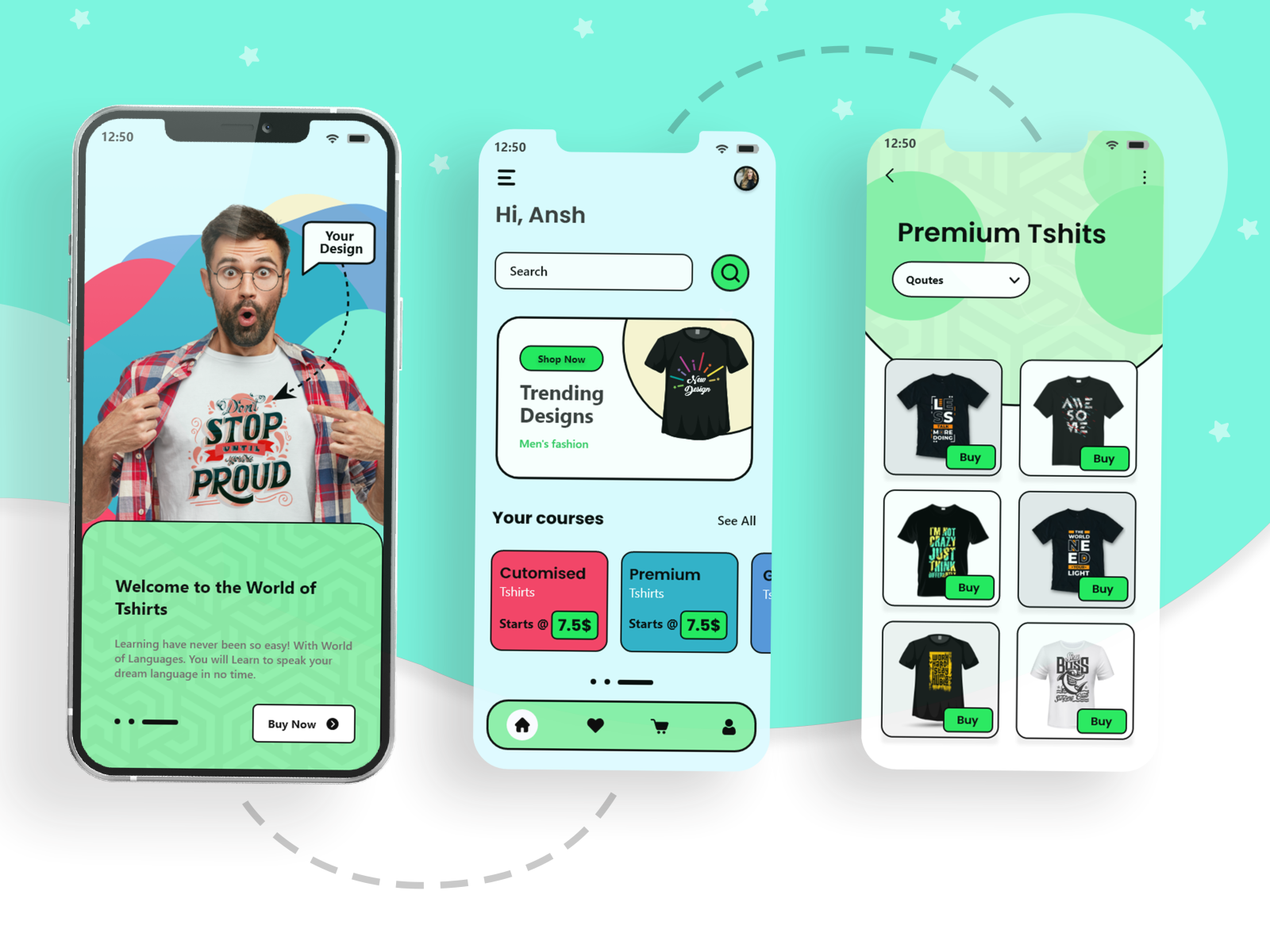 Tshirt Printing App Design by Convivity on Dribbble