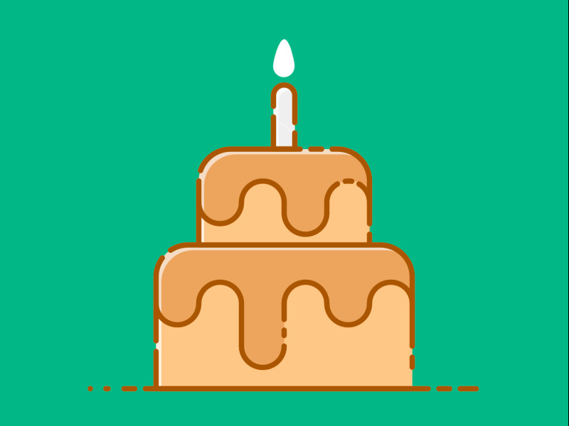 A "Hello Dribbble" Cake by Hudson Souza on Dribbble