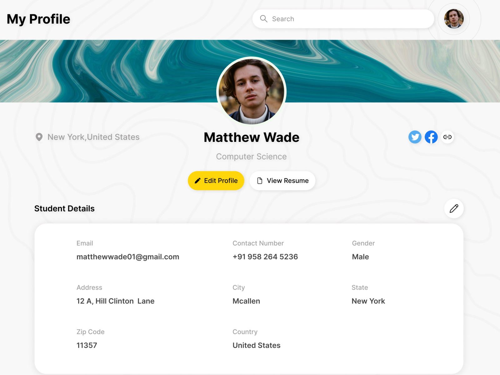 Profile Page 006 by Vignesh Pillai on Dribbble