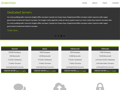 Greenhost - Website template I made by Tom Wignall on Dribbble