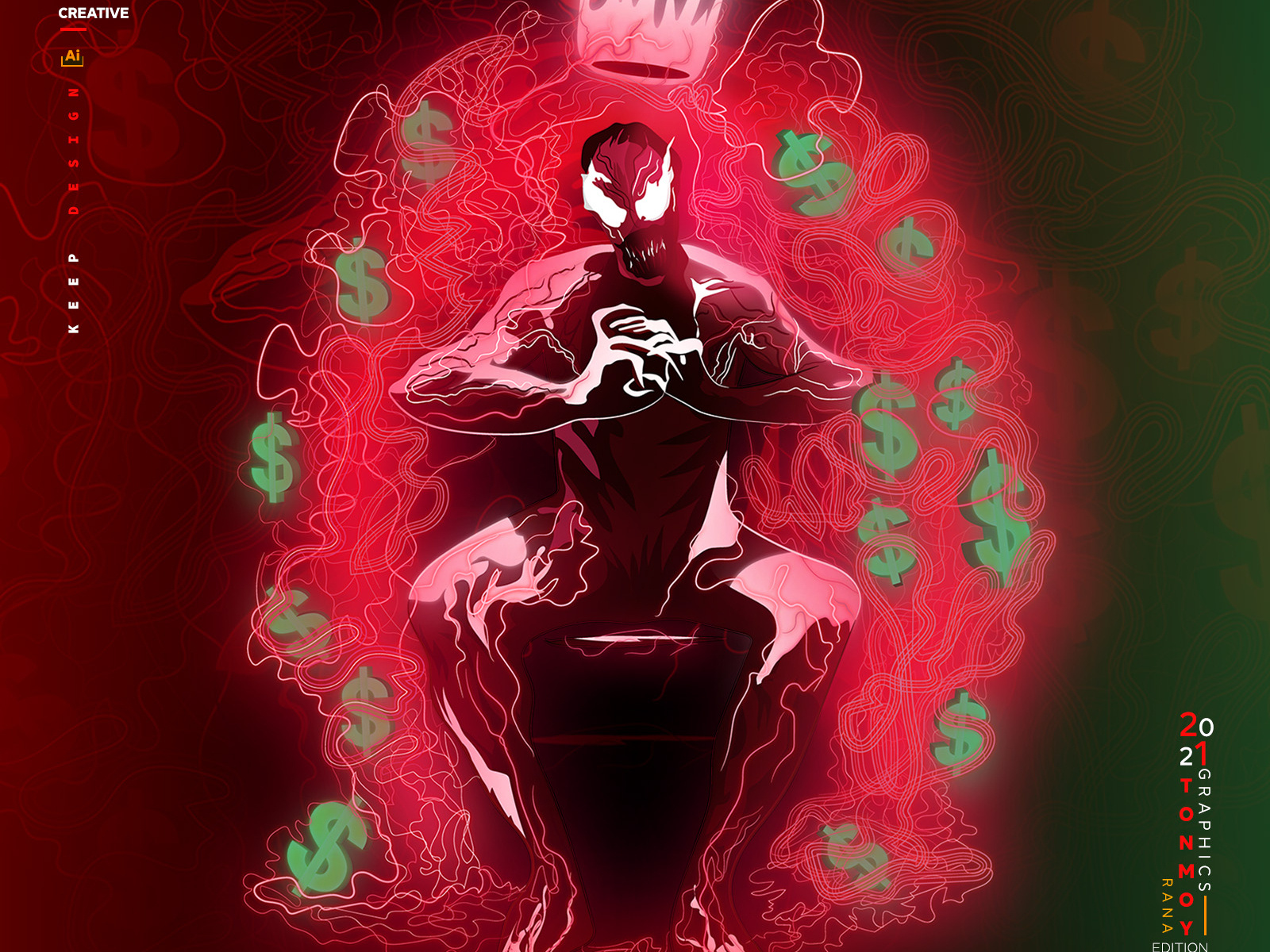 Carnage · Character Art · Adobe Illustrator by Tonmoy Rana on Dribbble
