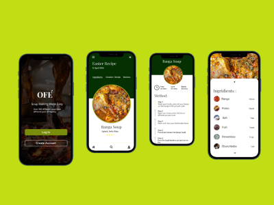 Recipe App by Lordswish on Dribbble
