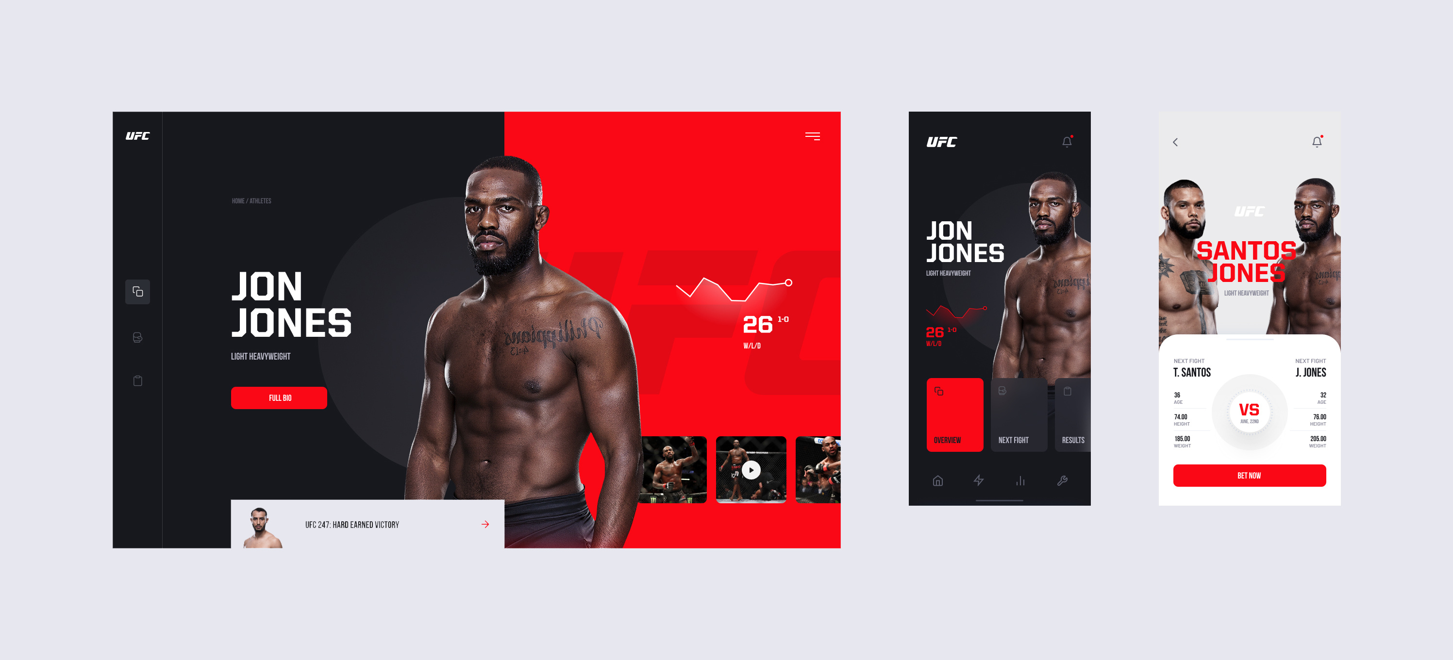 UFC Redesign Concept by Lukasz Jackiewicz for visux on Dribbble