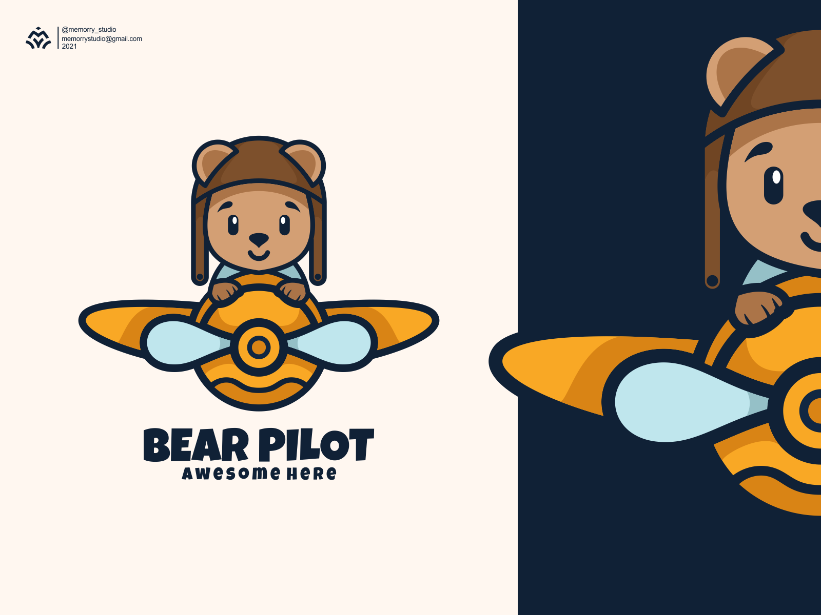bear pilot by memorrystudio on Dribbble