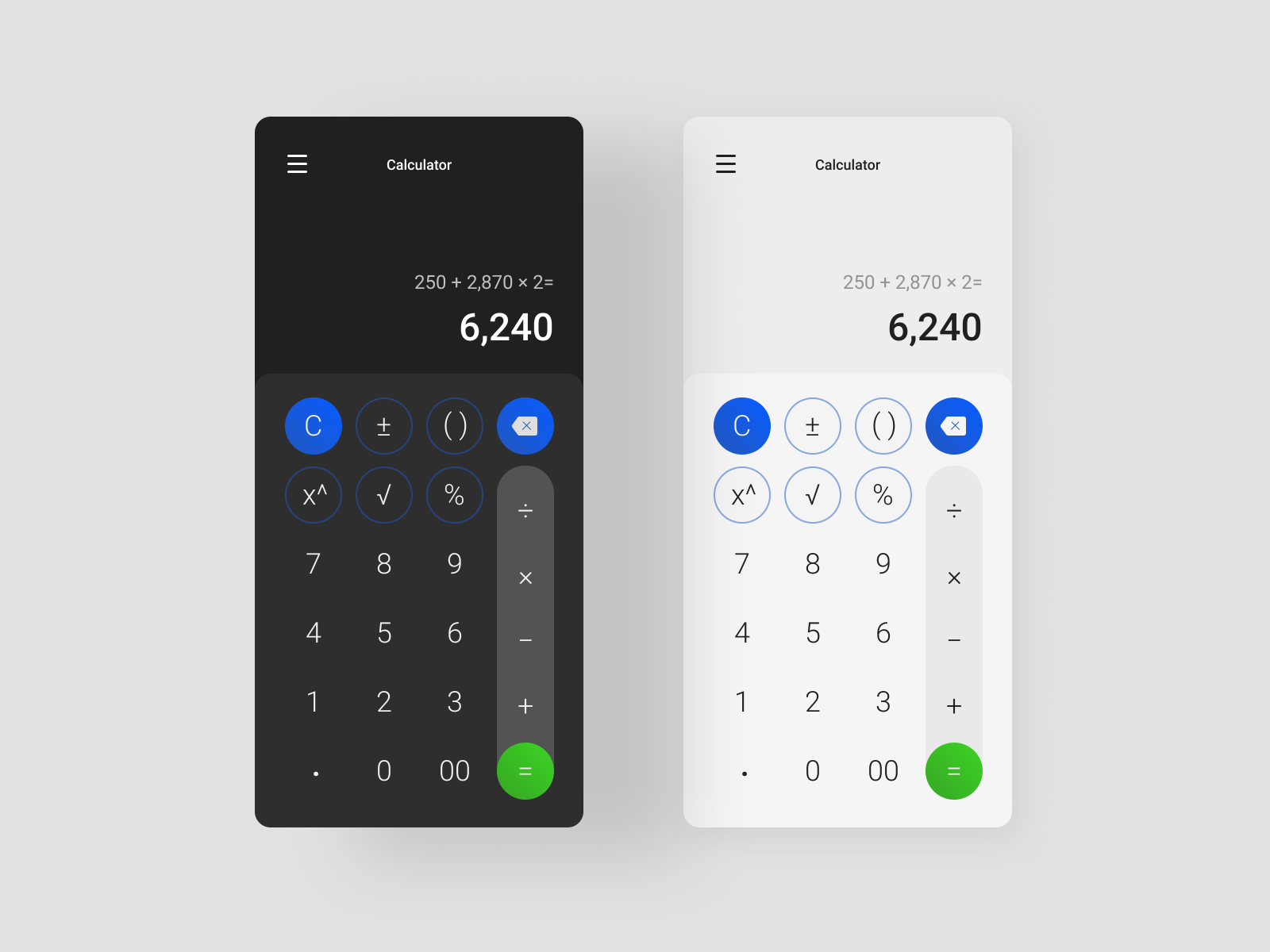 #DailyUI, Day4:Calculator by Aryan Manouchehri on Dribbble