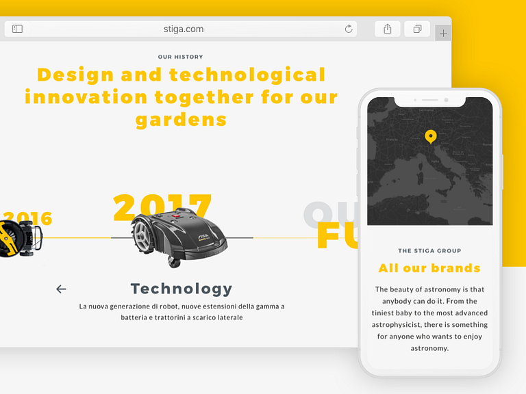 Stiga - responsive website by Edoardo Torda on Dribbble